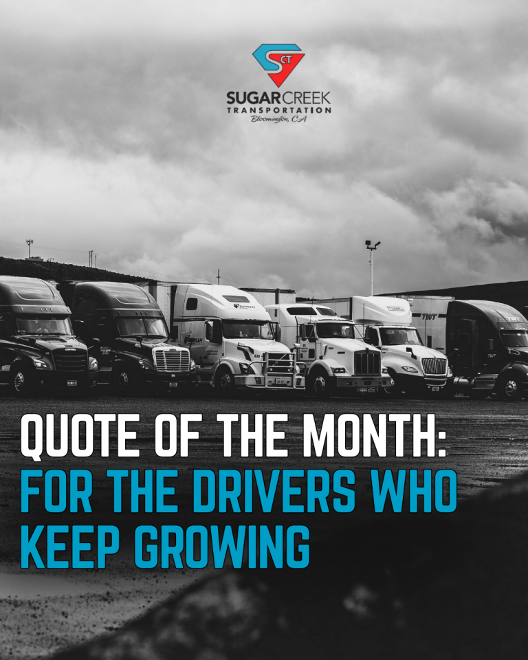 Quote of the Month: For the Drivers Who Keep Growing - SUGAR CREEK ...